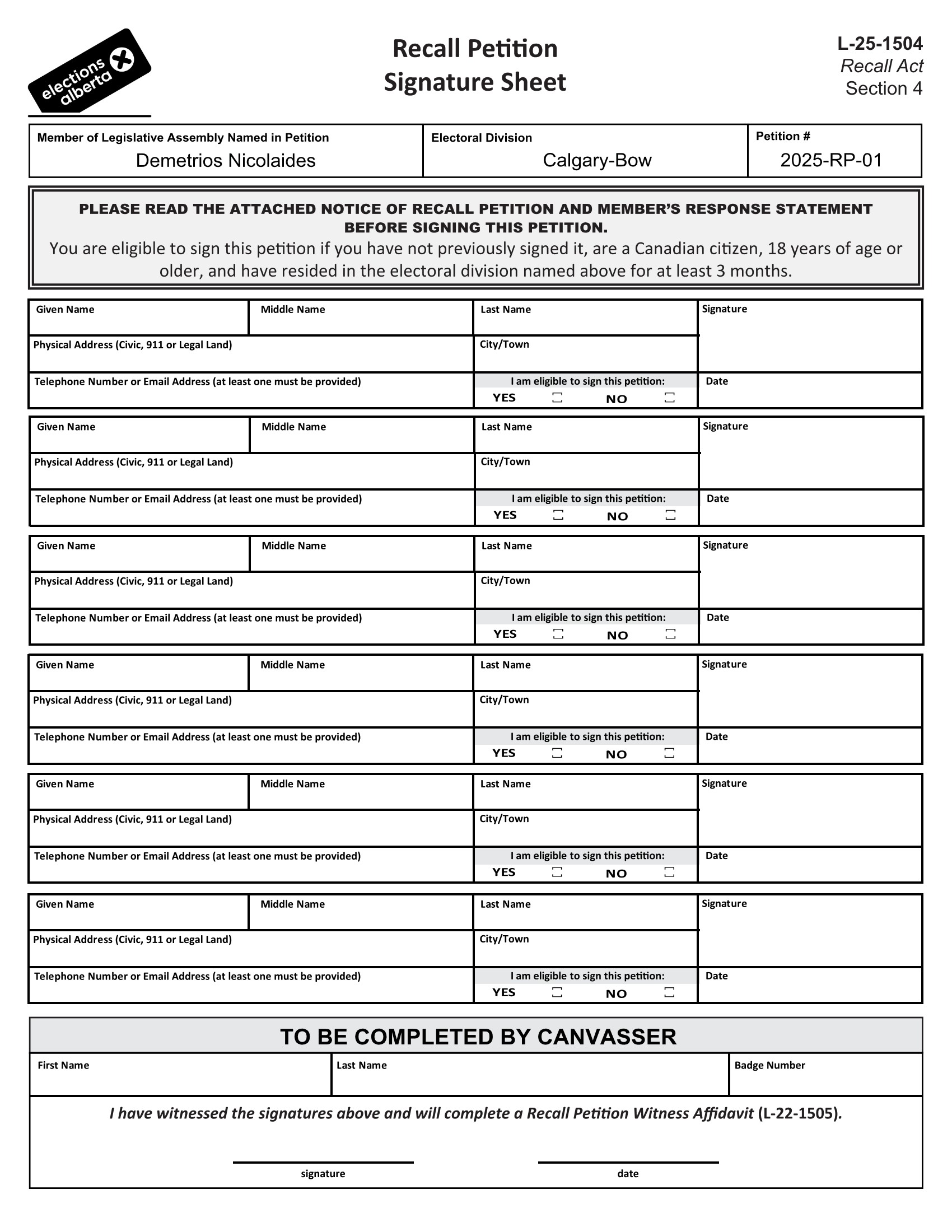 Participate – Recall Nicolaides
