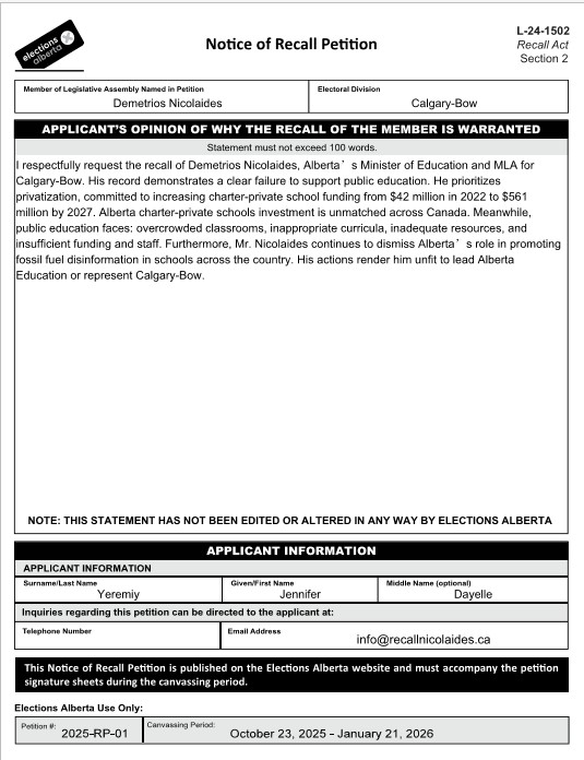 Participate – Recall Nicolaides